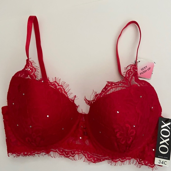 XOXO | Intimates & Sleepwear | Nwt Xoxo Sexy Pushup Vendetta Red Bra ...